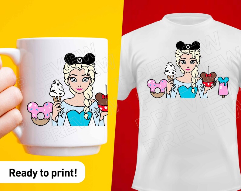 Elsa SVG Frozen Disneyland Snacks Dxf Png Clipart Cut File - Etsy