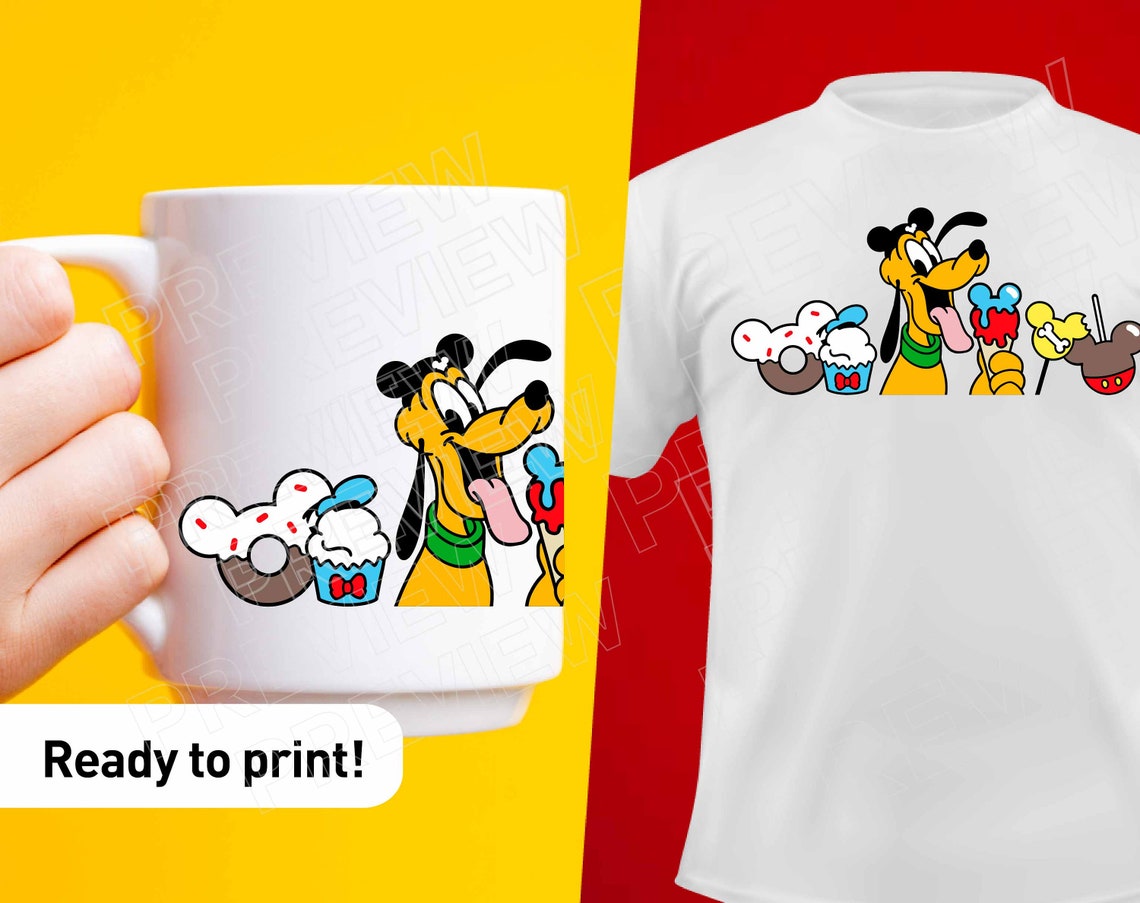 Pluto SVG Disneyland Svg Png Snacks Cut File Layered by - Etsy