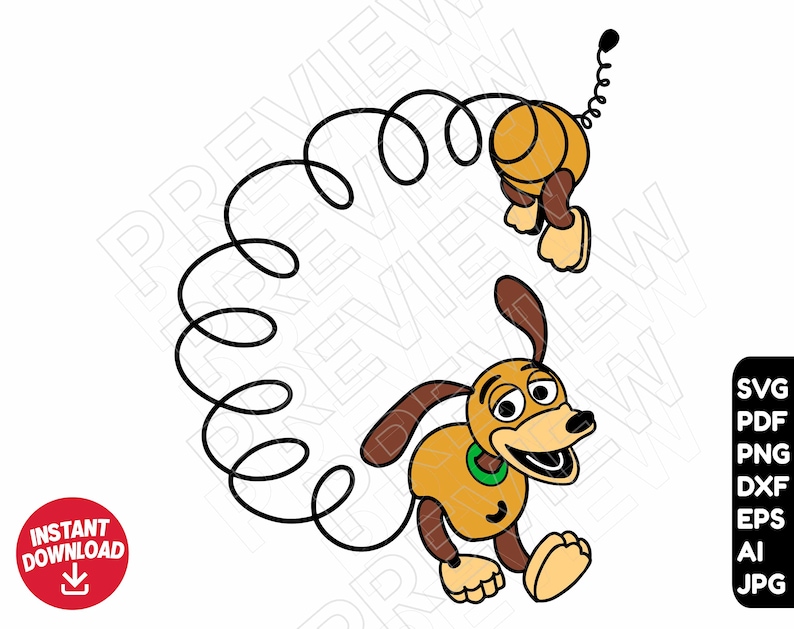 Toy Story SVG Slinky Dog Color Cut File Layered by Color - Etsy UK