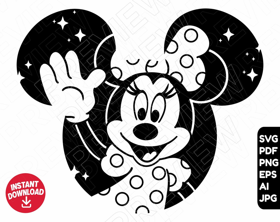Minnie Ears SVG Mouse Png Disneyland Ears Svg Cricut Cut | Etsy