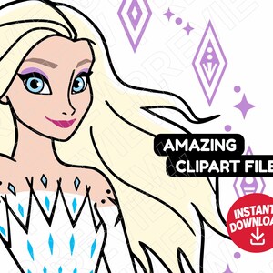 Elsa SVG Frozen Svg Elements Clipart Png , Cut File Layered by Color - Etsy