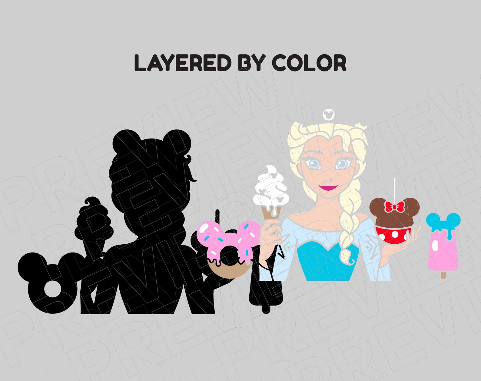 Elsa SVG Frozen Disneyland Snacks Dxf Png Clipart Cut File - Etsy