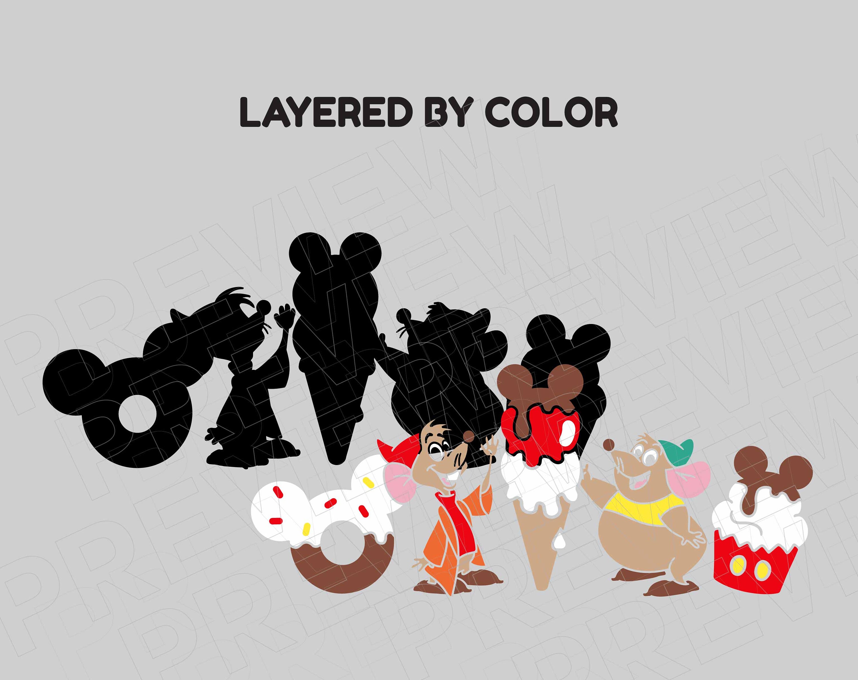 Gus Gus Jack SVG Snacks Cinderella Png Clipart Dxf Cut - Etsy