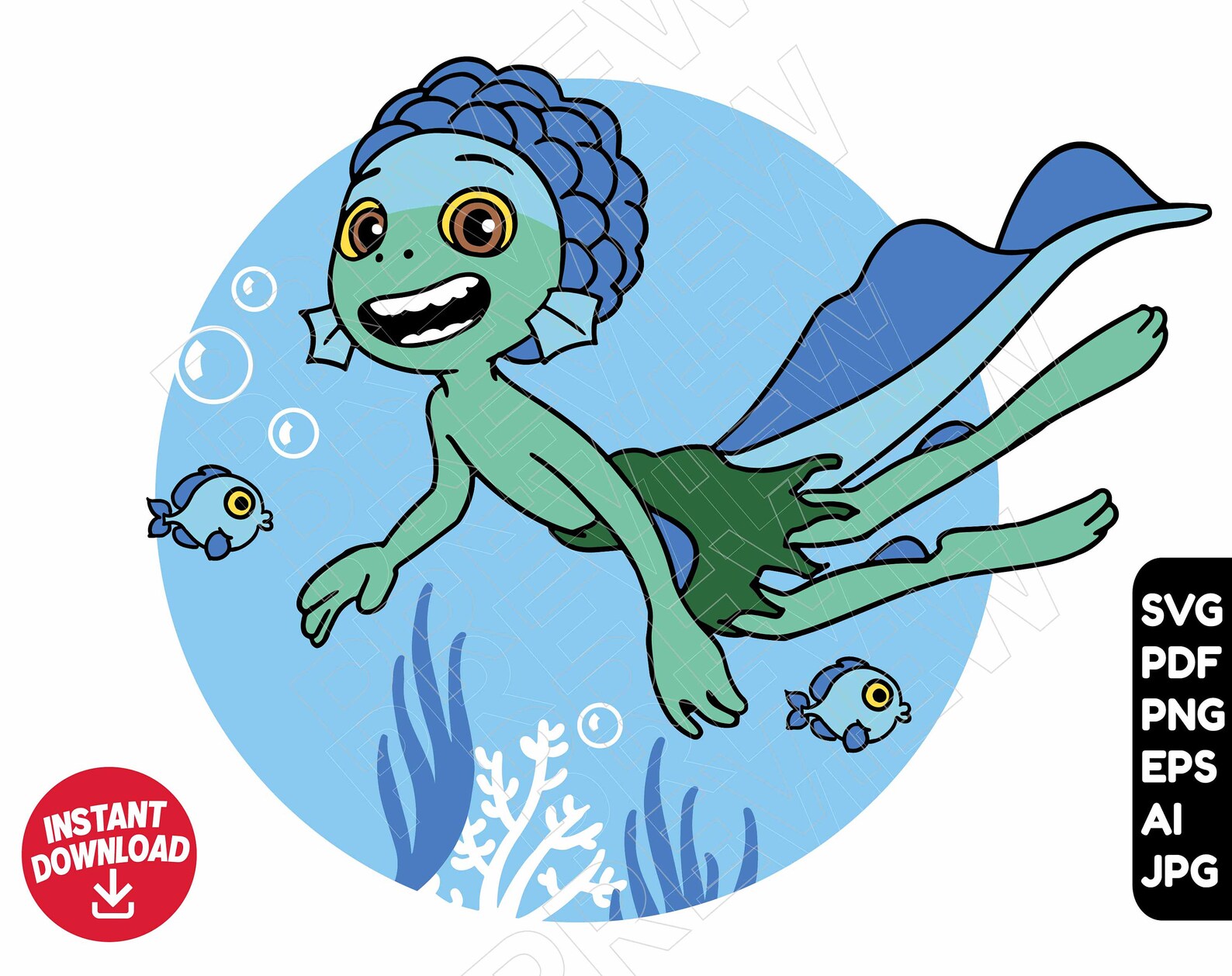 Luca Disney SVG png clipart cut file layered by color instant | Etsy