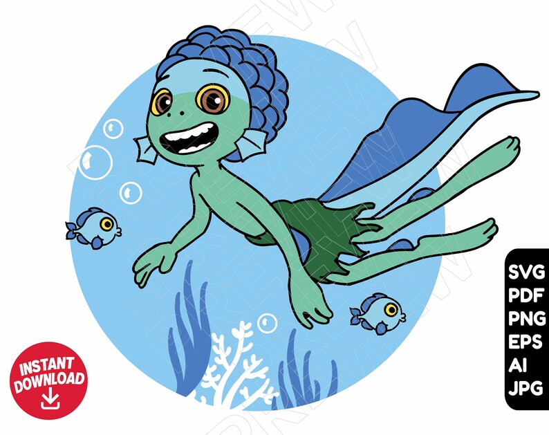 Luca Disney SVG png clipart cut file layered by color instant | Etsy