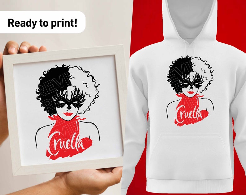 Cruella SVG Design Png Clipart Cut File Layered by Color - Etsy