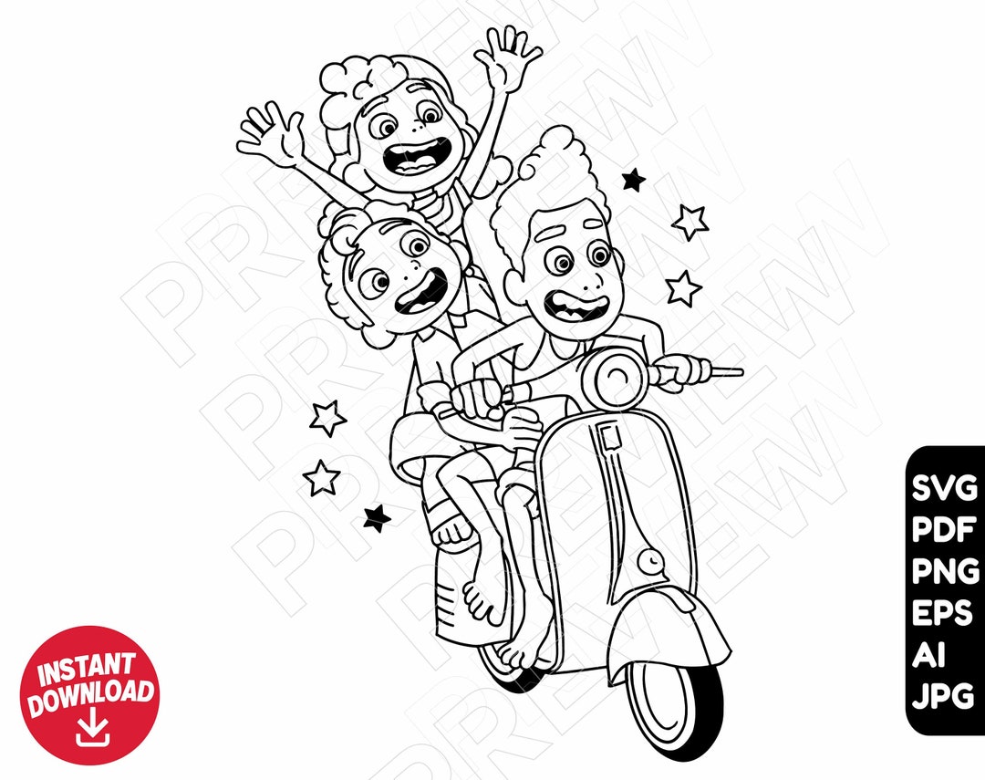 Luca SVG Alberto Png Clipart Cricut , Cut File Outline Silhouette - Etsy