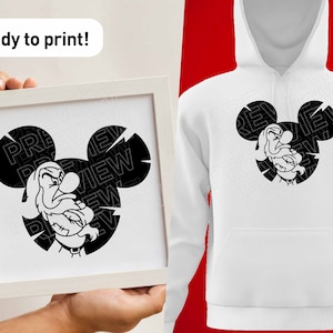 Grumpy SVG Png Clipart , Cut File Outline Silhouette - Etsy