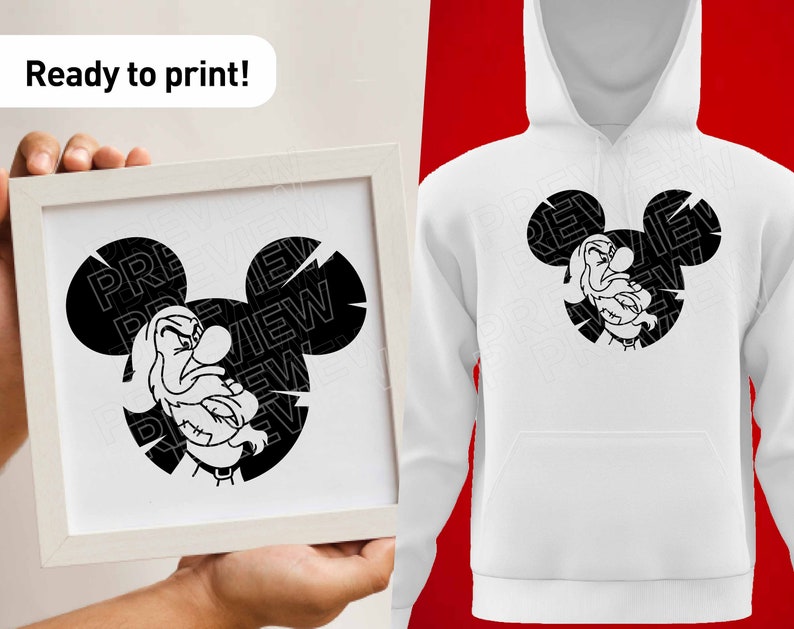 Grumpy SVG Png Clipart Cut File Outline Silhouette - Etsy