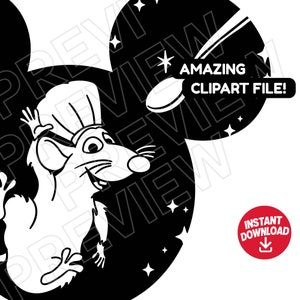 Ratatouille SVG Ears Remi Dxf Png Clipart, Cut File Outline Silhouette ...