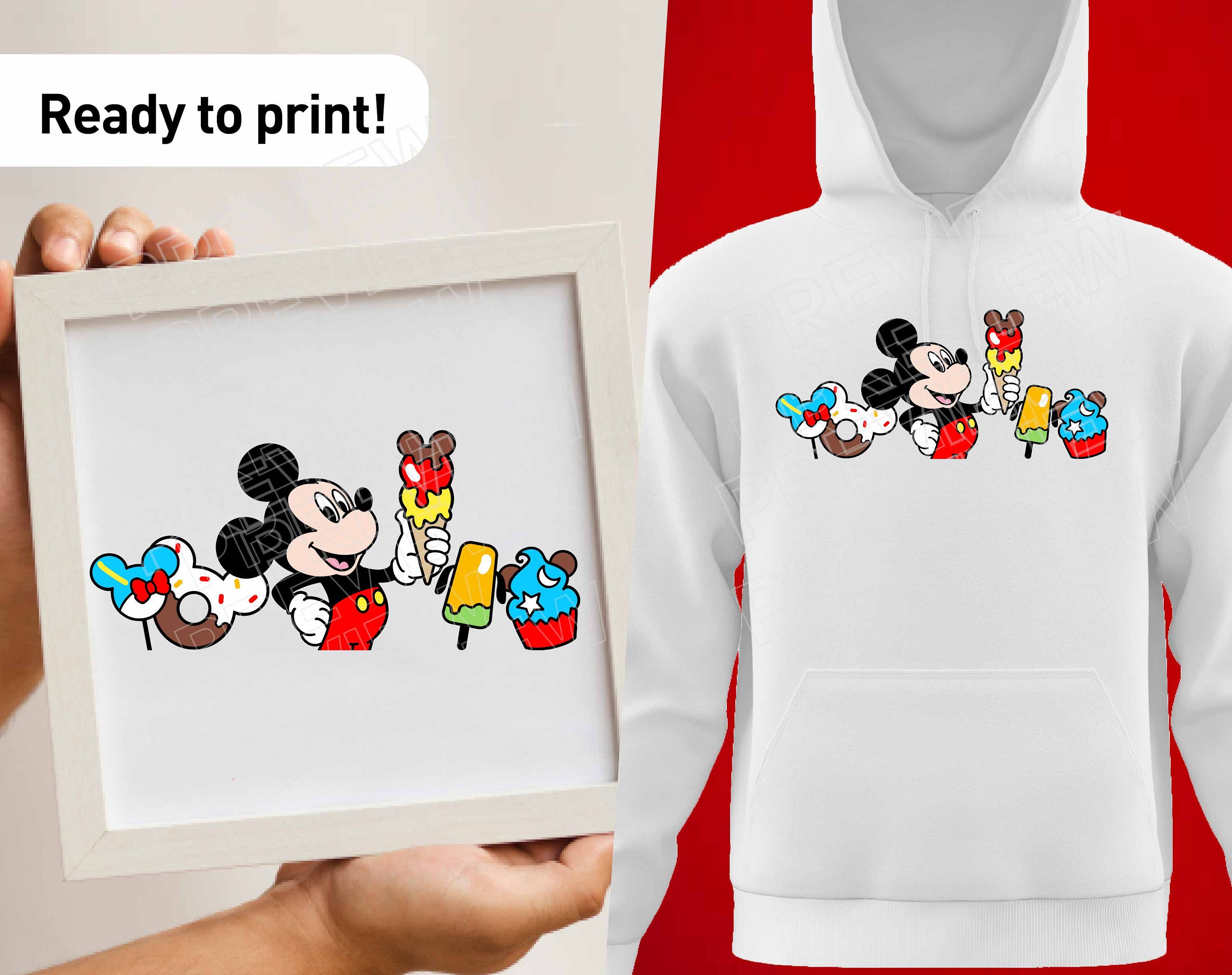 Mickey SVG snacks svg png dxf clipart cut file layered by - Etsy México