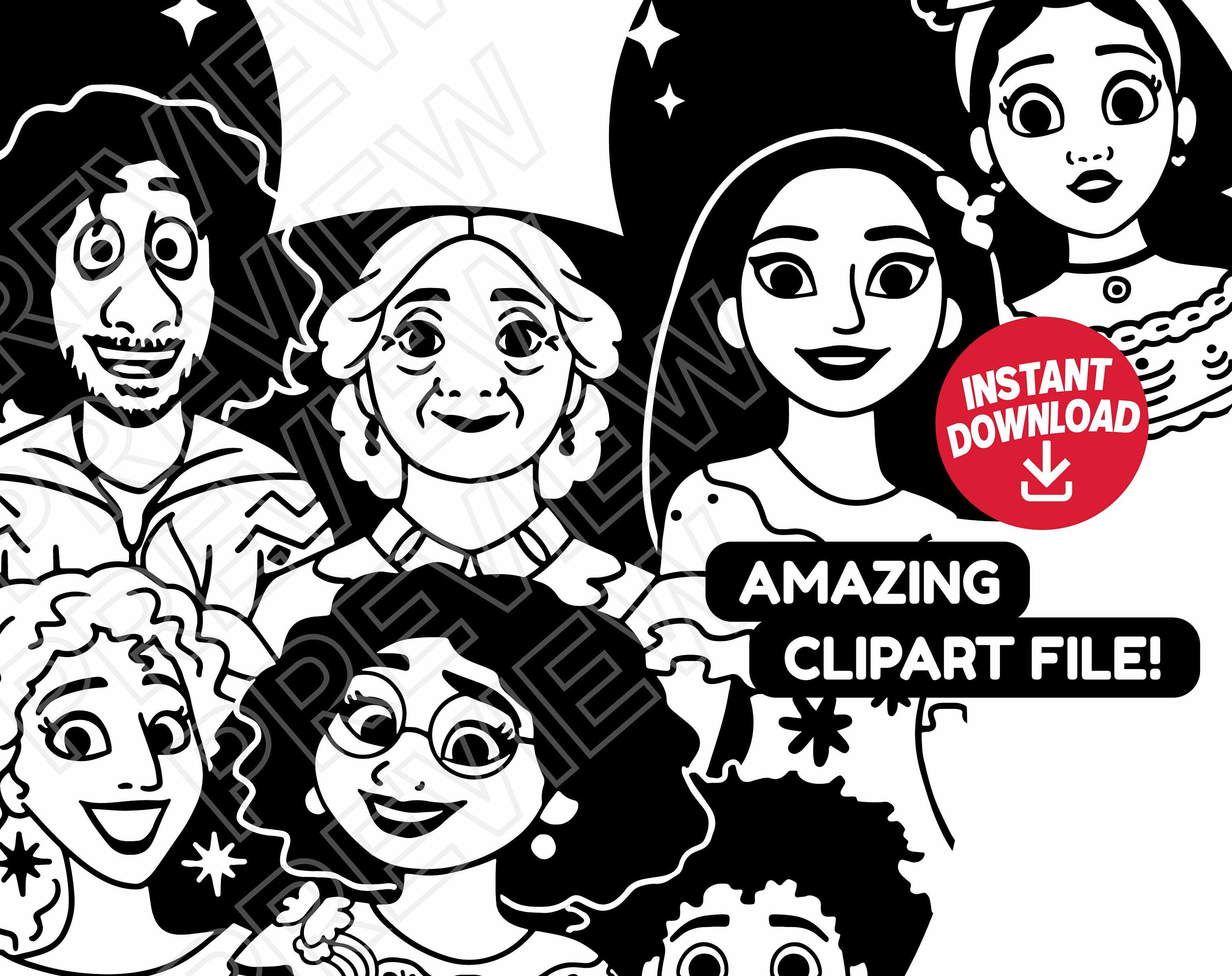 Charm SVG Png Dxf Clipart Family Madrigal Mirabel Bruno - Etsy UK