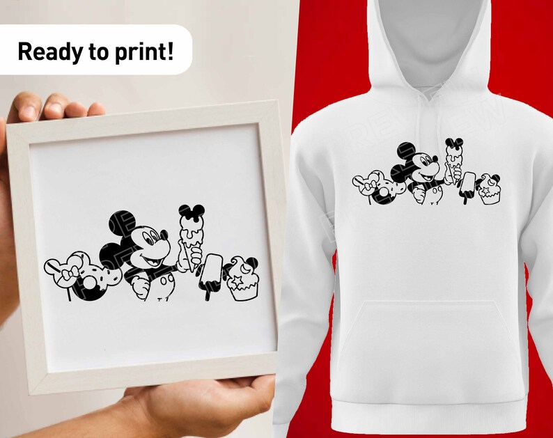 Mickey SVG Snacks Svg Png Dxf Clipart Cut File Outline - Etsy