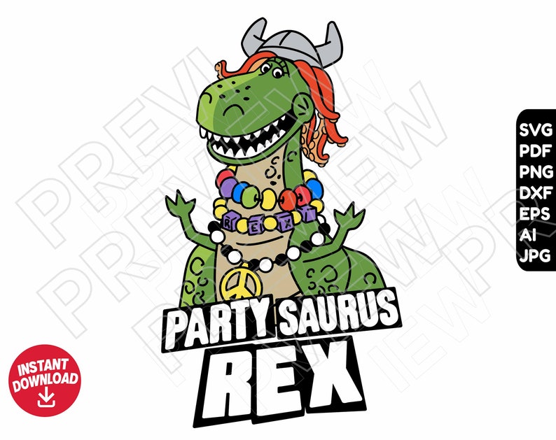 Toy Story SVG Rex Party Saurus Rex Png Dxf Clipart Cut - Etsy
