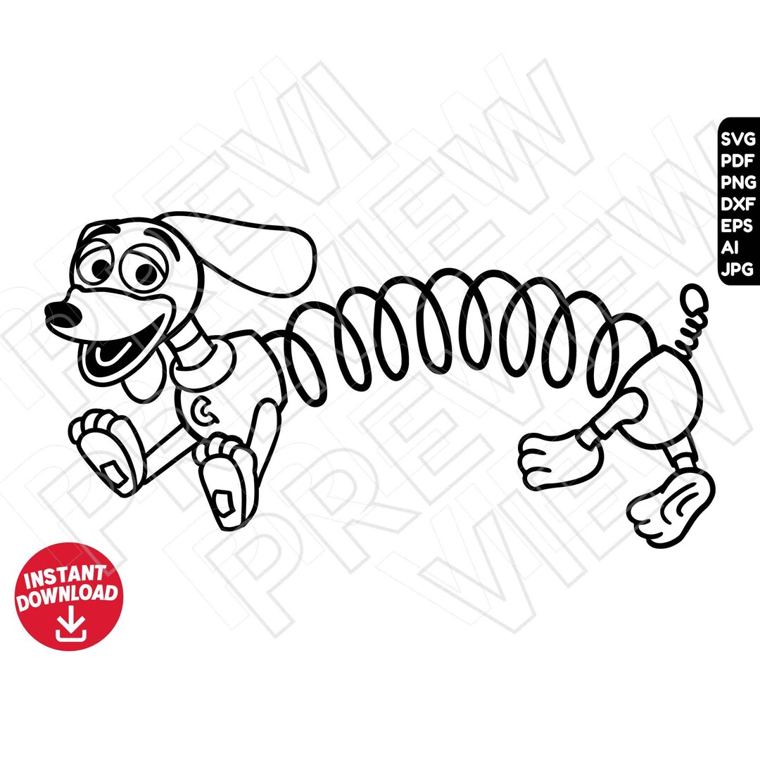 Slinky SVG Toy Story , Cutest , Cut File Outline Silhouette - Etsy