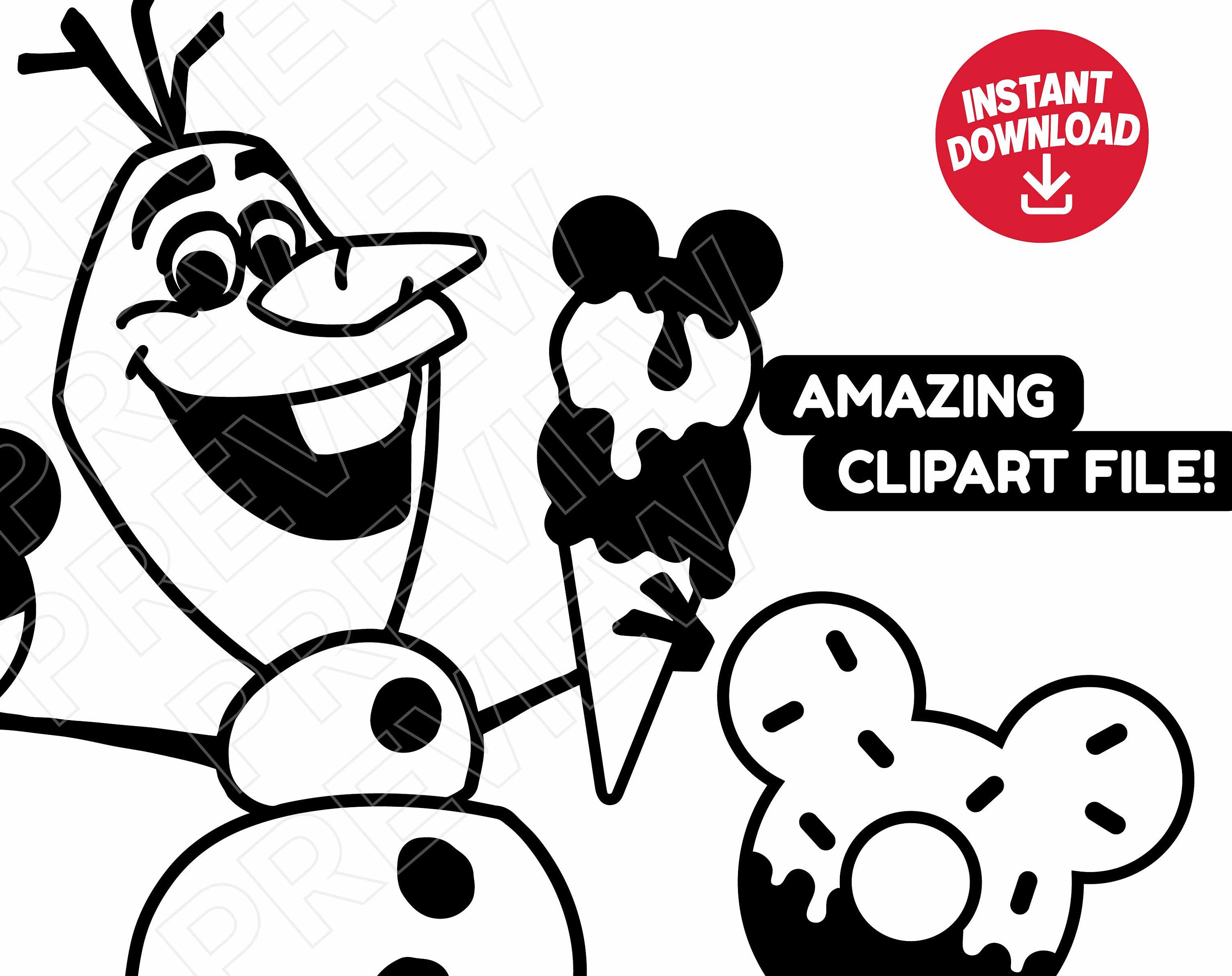 Olaf Frozen Snacks Svg Dxf Png Clipart Cut File Outline - Etsy Australia