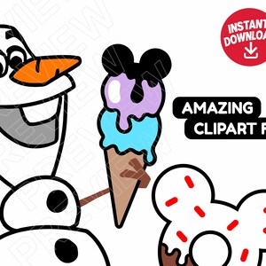 Olaf SVG Frozen Snacks Png Dxf Clipart , Cut File Layered by Color - Etsy