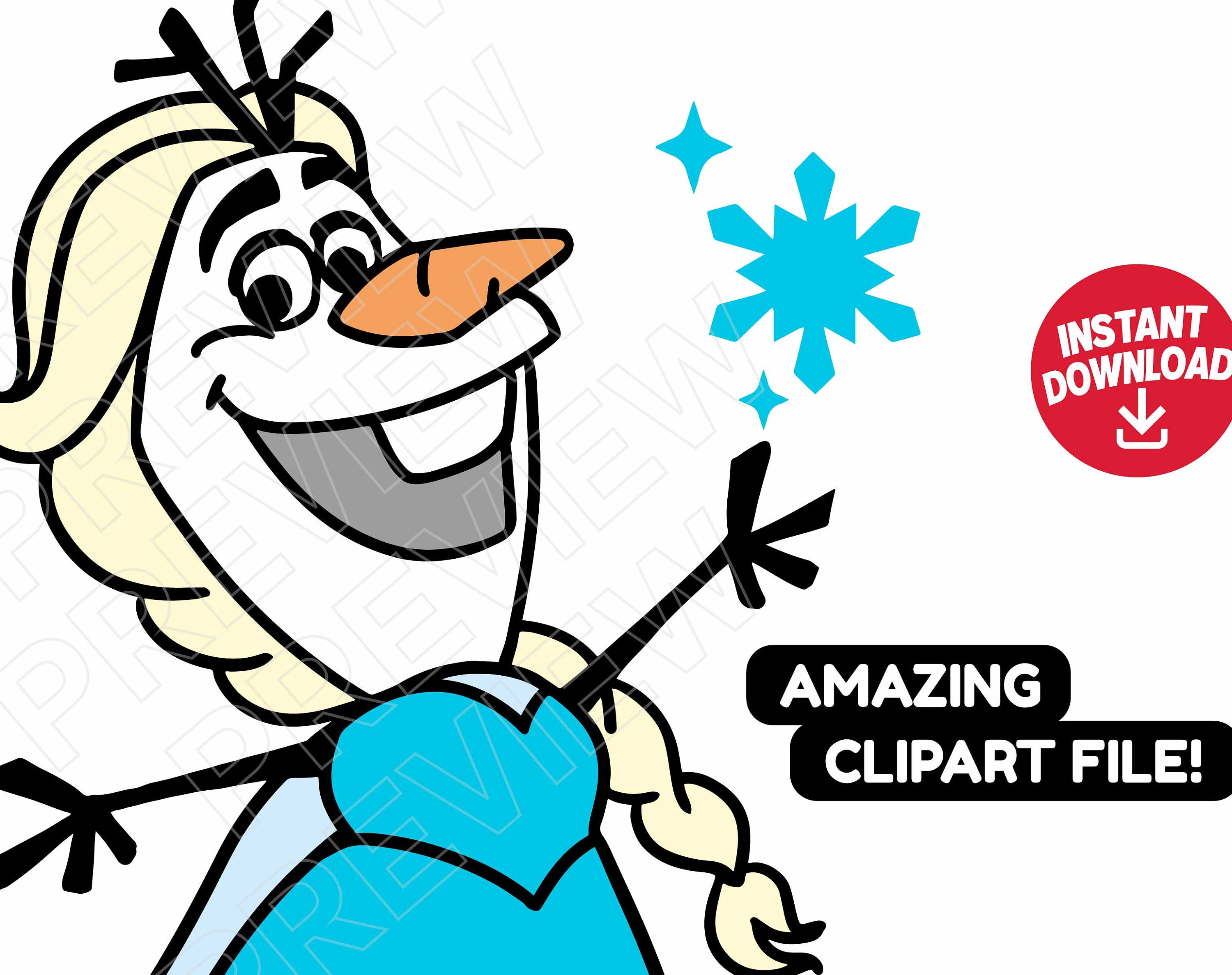 Olaf SVG Elsa Dress Frozen Dxf Png Clipart Cut File Layered - Etsy Canada