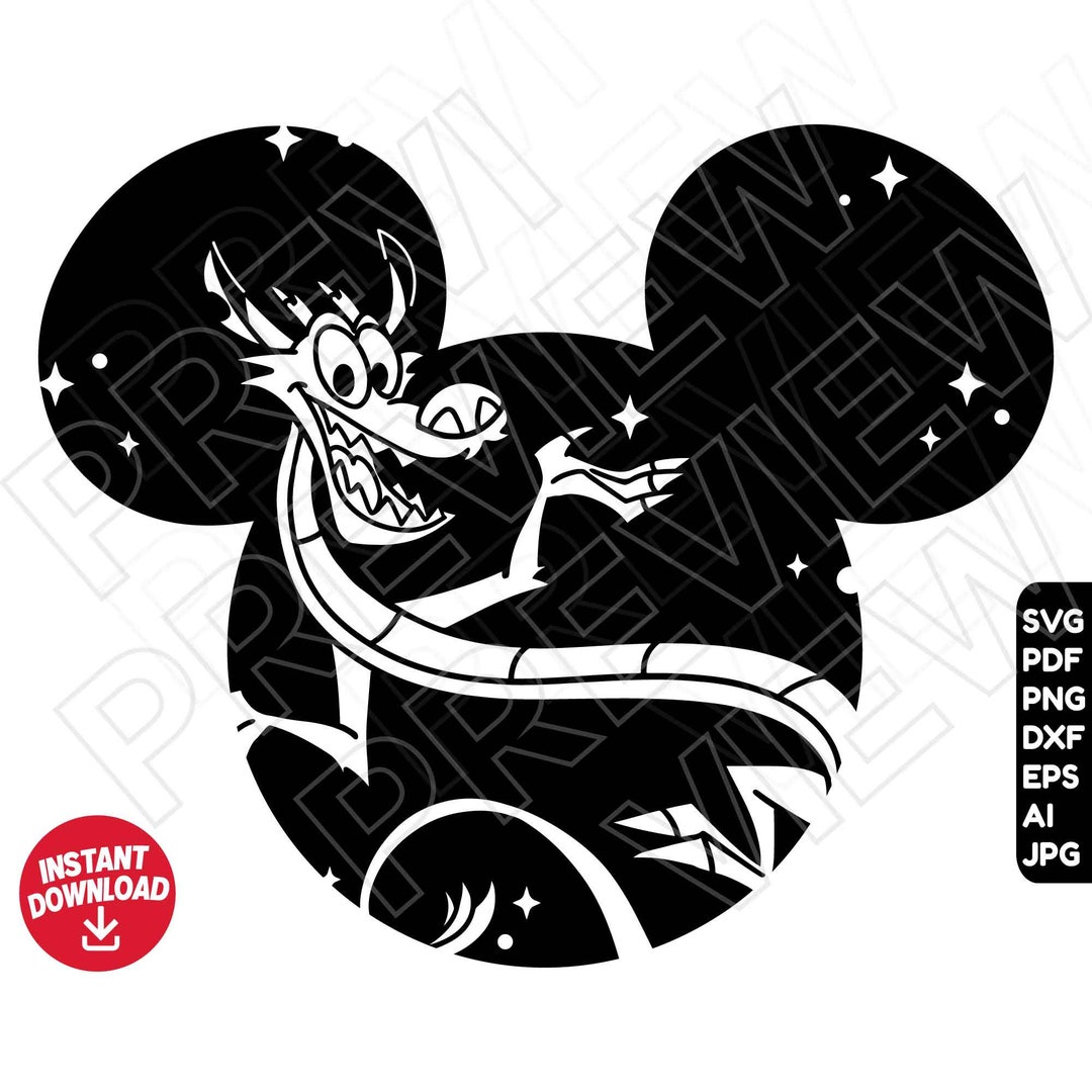 Mushu Ears SVG Mulan Dxf Png Clipart , Cut File Outline Silhouette - Etsy