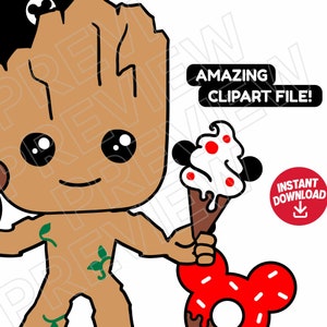 Groot SVG Snacks Dxf Cute Png Cricut , Cut File Layered by Color - Etsy