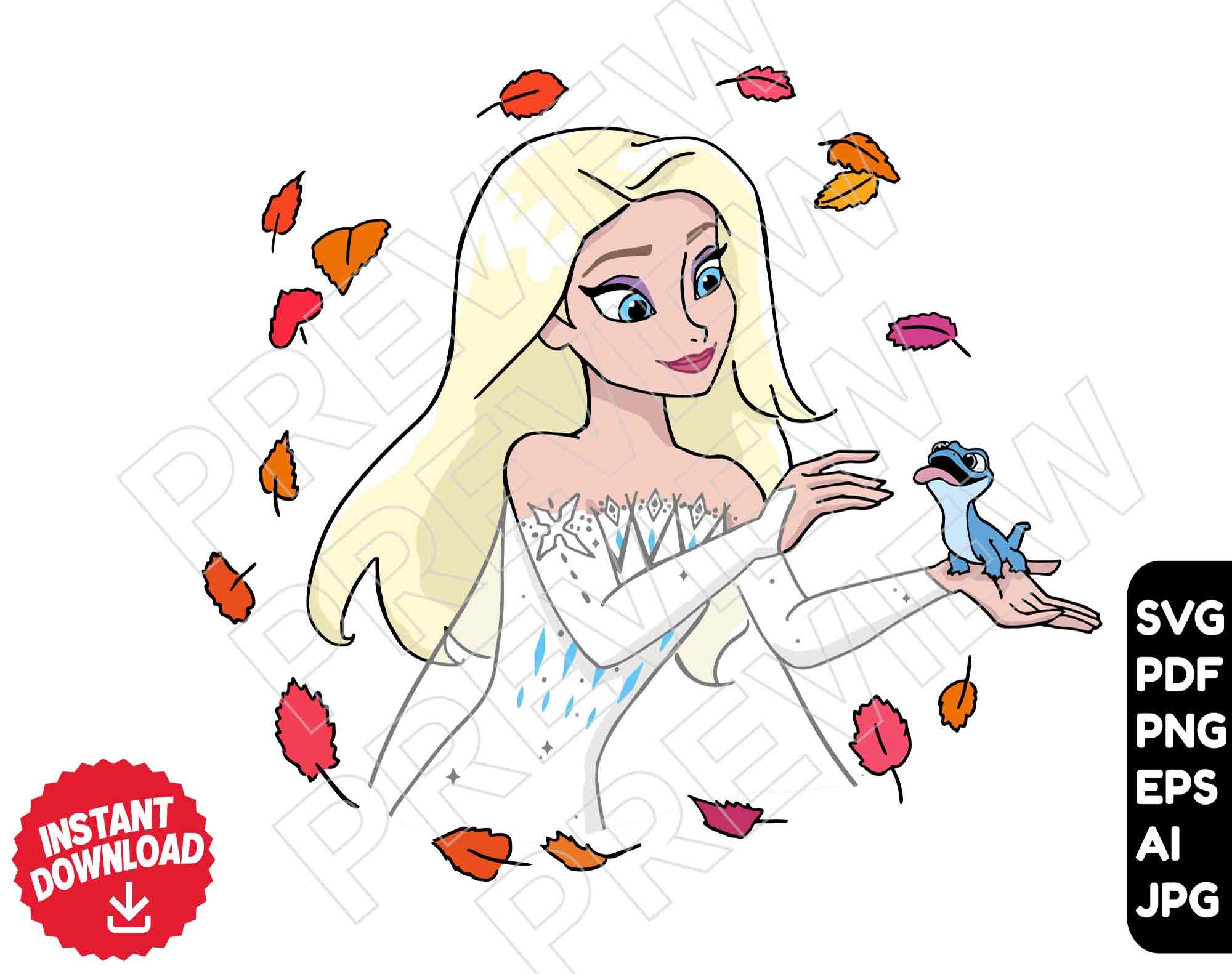 Frozen Elsa SVG Vector File Clipart Disney Svg Frozen 2 | Etsy