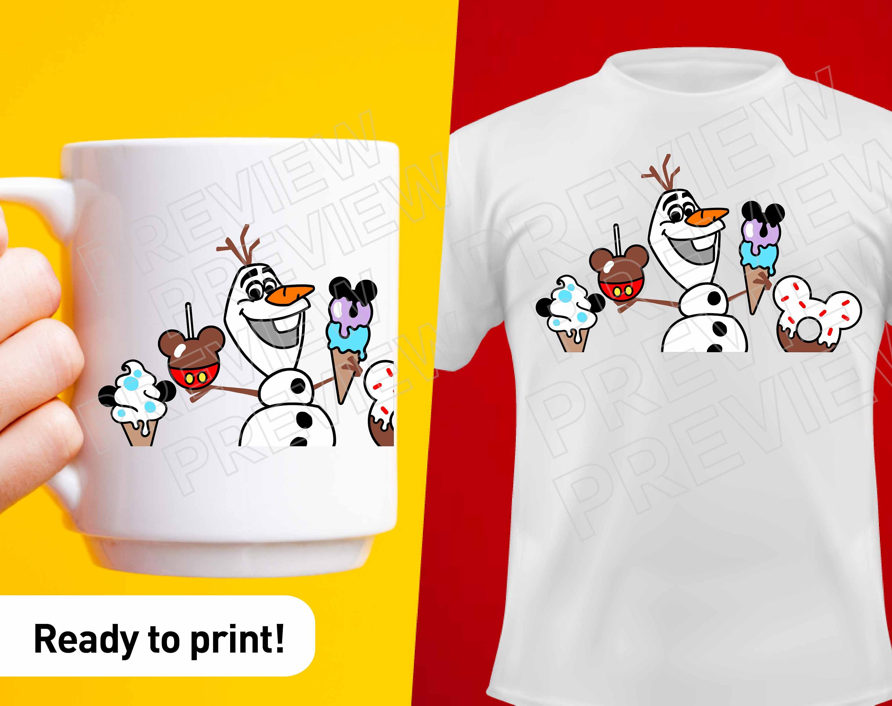 Olaf SVG frozen snacks png dxf clipart cut file layered by - Etsy México