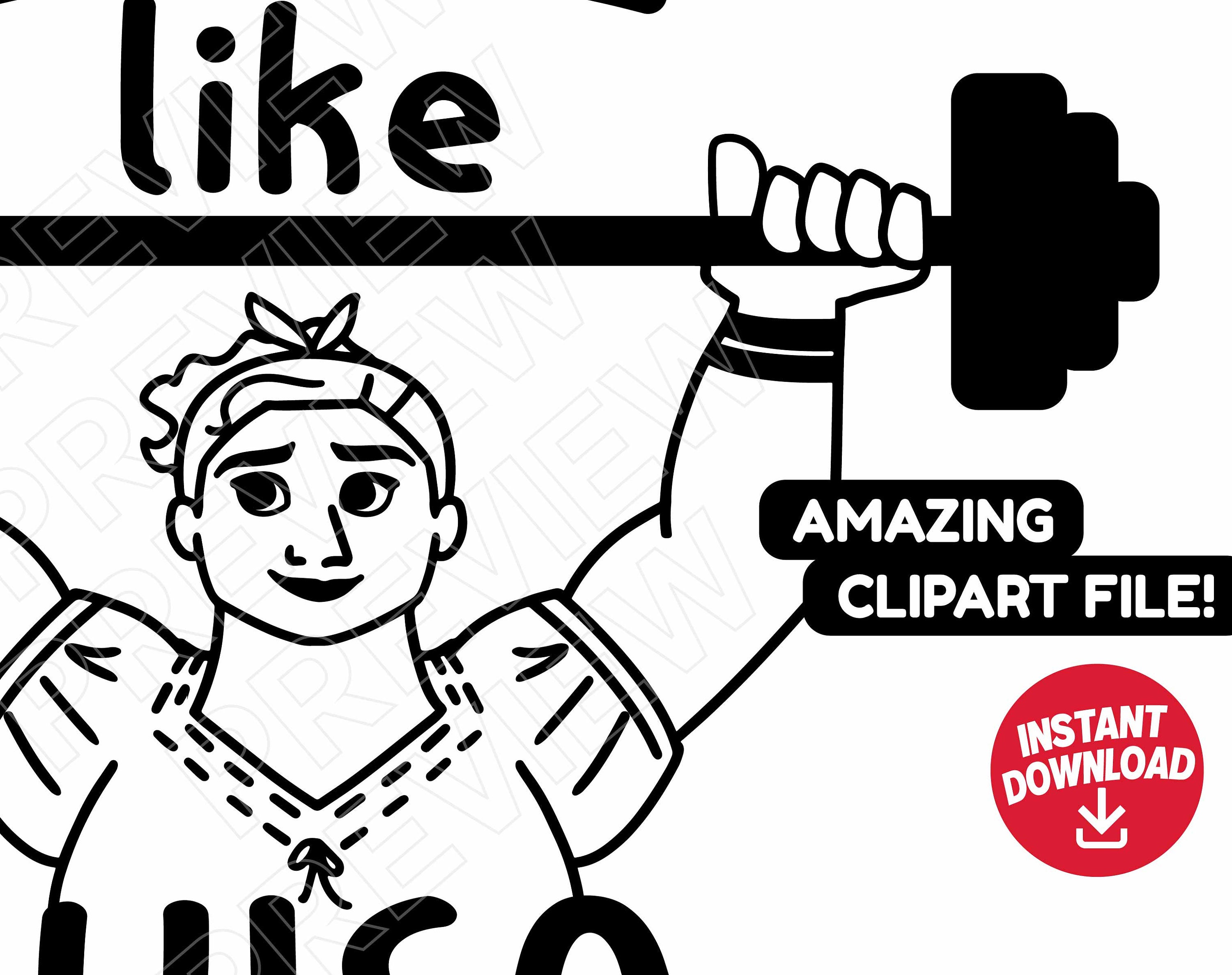 Encanto SVG Luisa Lift Like Png Clipart Cricut Cut File - Etsy