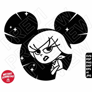 Inside Out SVG disgust dxf png clipart, cut file outline silhouette ...