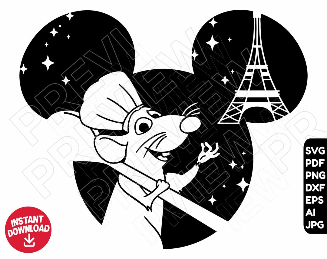 Ratatouille SVG Png Clipart Ears Cut File Silhouette - Etsy