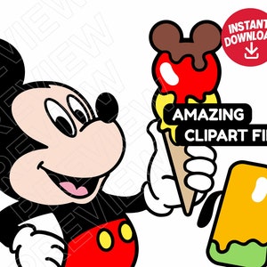Mickey SVG snacks svg png dxf clipart cut file layered by - Etsy México