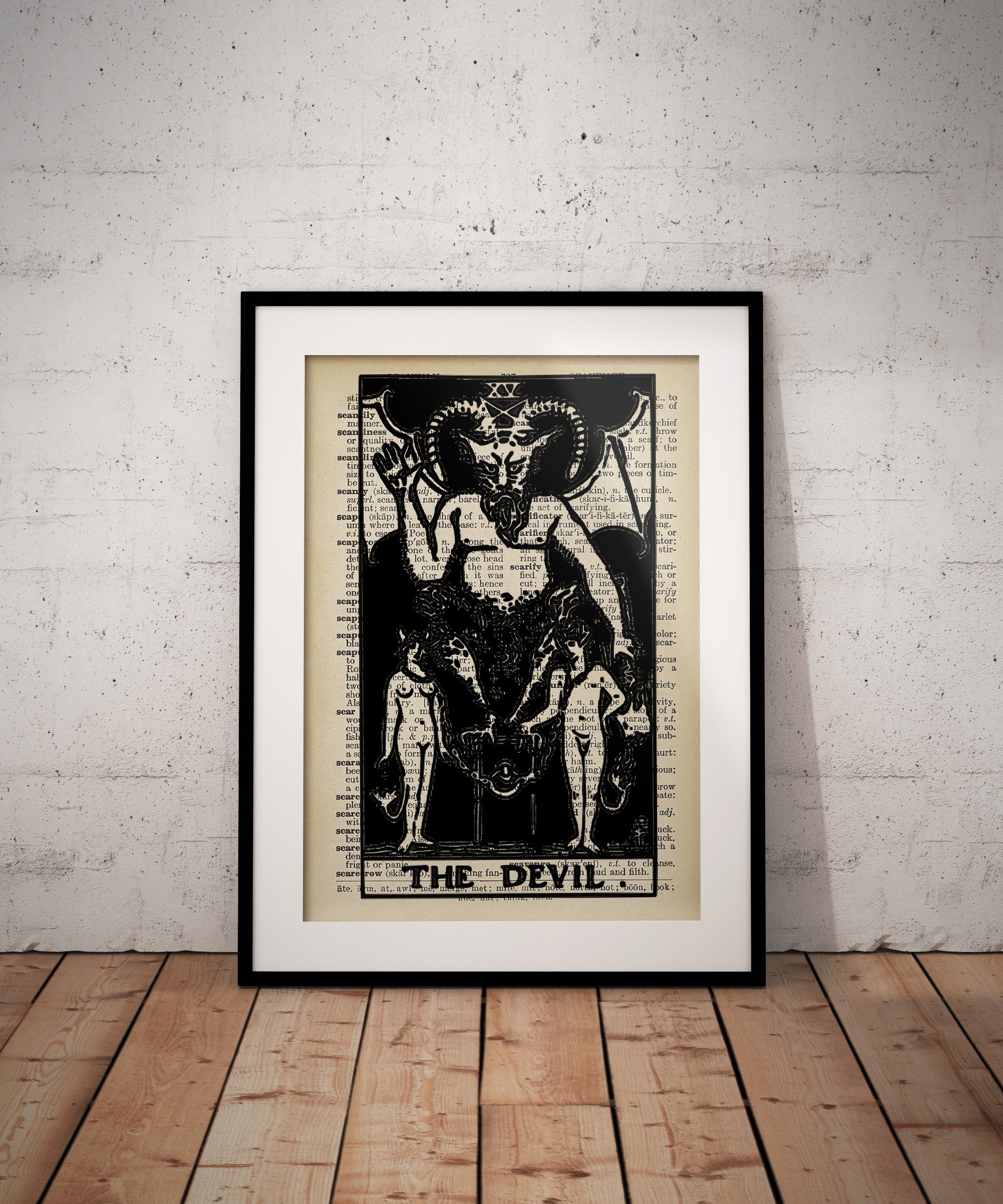 Tarot Card Abstract Print the Devil Tarot Dictionary Art - Etsy UK