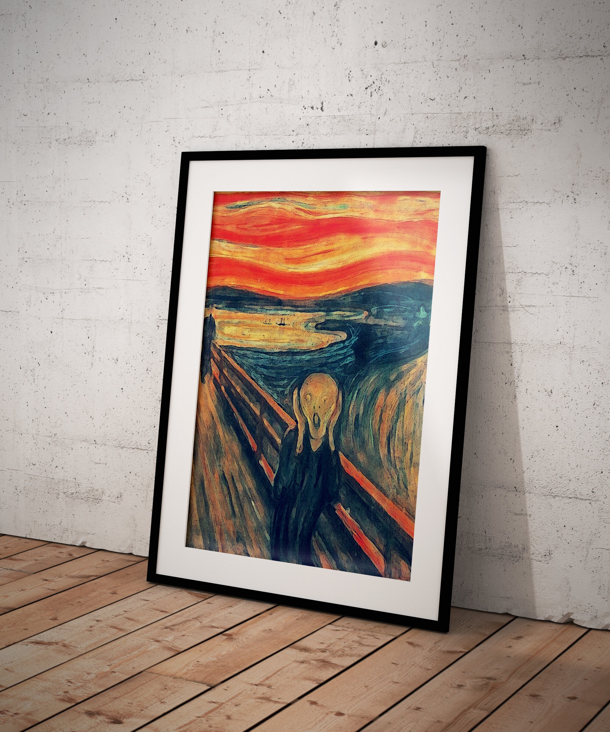 The Scream Remastered Abstract Print Vintage Masterpiece - Etsy