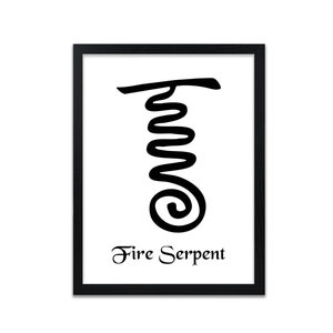 Reiki Prints - Fire Serpent Symbol Print - Prints for Healing - Etsy