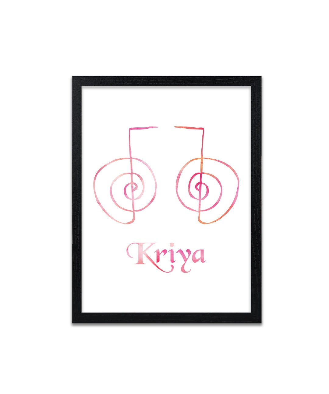 Reiki Prints Kriya Symbol Print Impresiones para la sanación - Etsy España