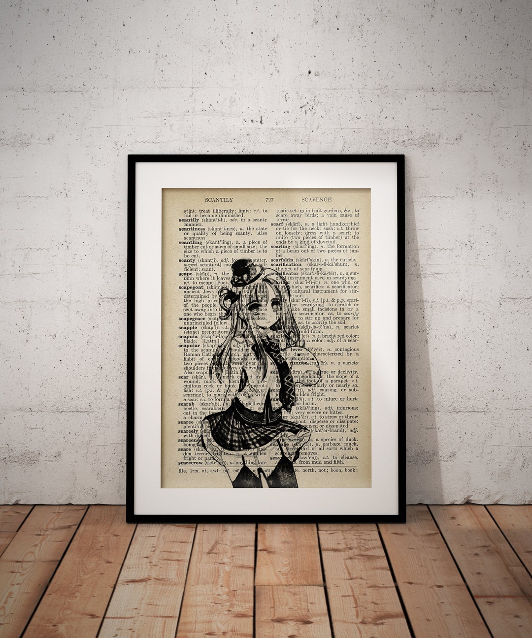 Anime Abstract Dictionary Art Print - Etsy