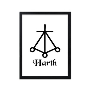 Harth Symbol Reiki Print Reiki Prints Prints for Healing - Etsy