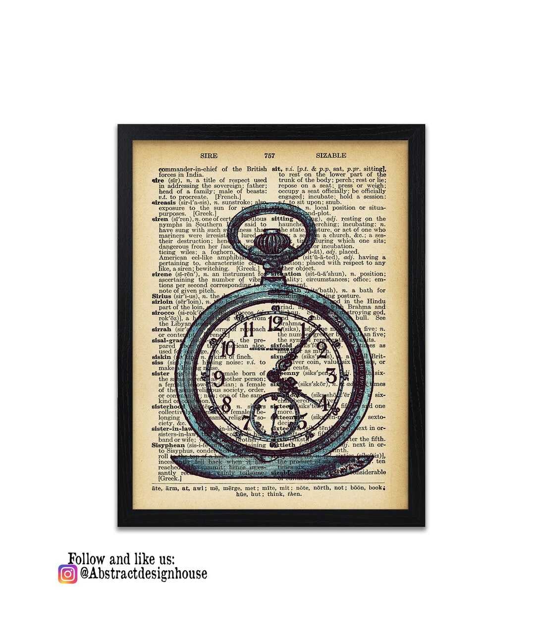 Steampunk Print - Abstract Dictionary Art Prints - Gothic Art - Vintage ...