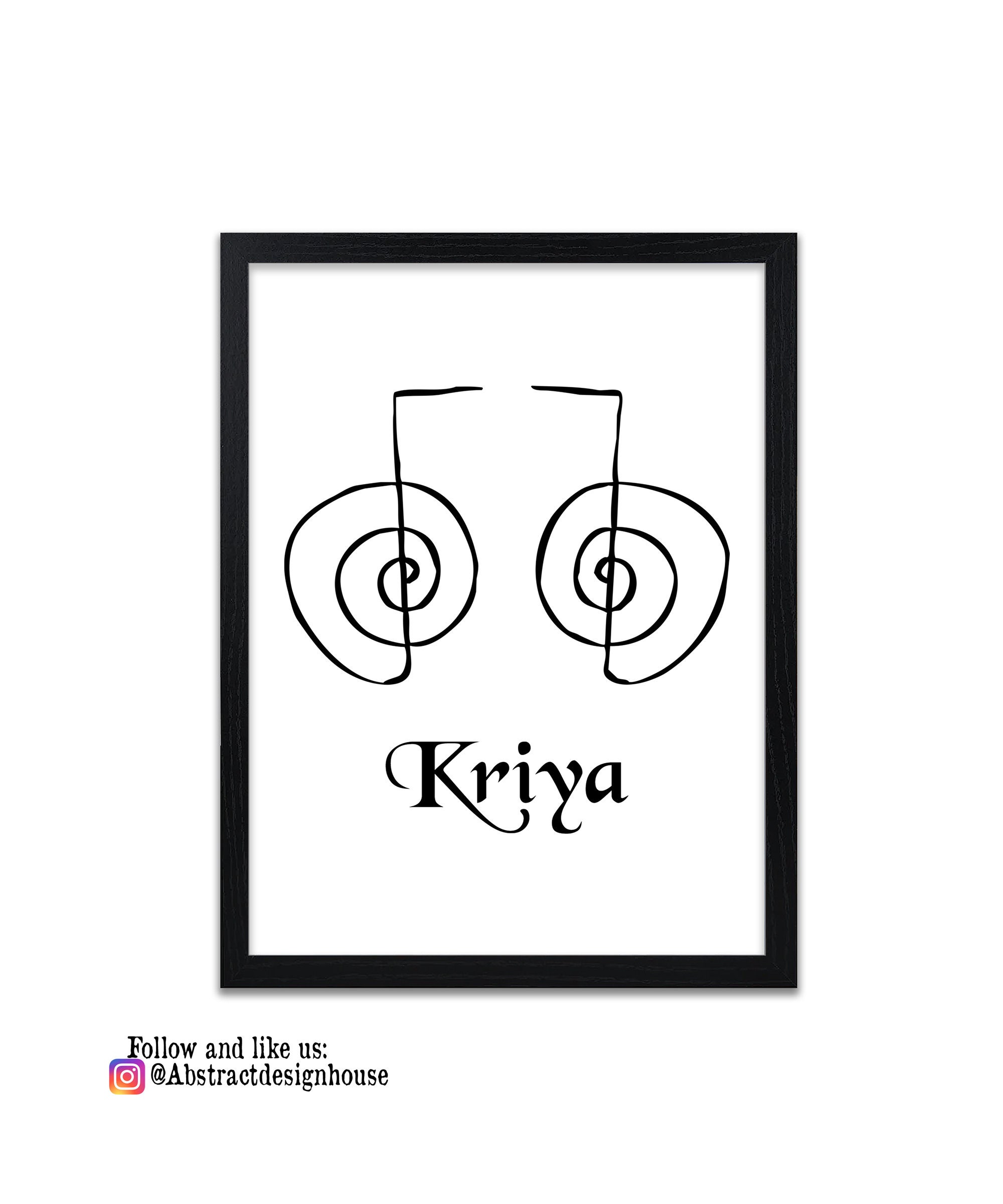 Reiki Prints Kriya Symbol Print Impresiones para la | Etsy