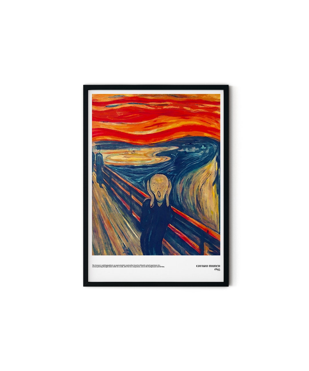 The Scream | Remastered Abstract Print | Vintage Masterpiece Artwork ...