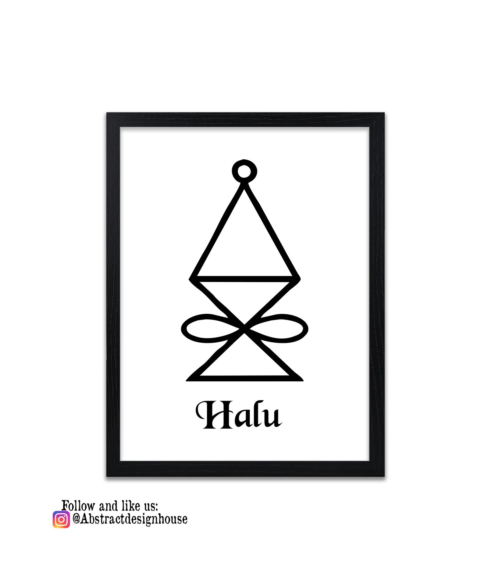 Reiki Prints Halu Symbol Print Prints for Healing | Etsy