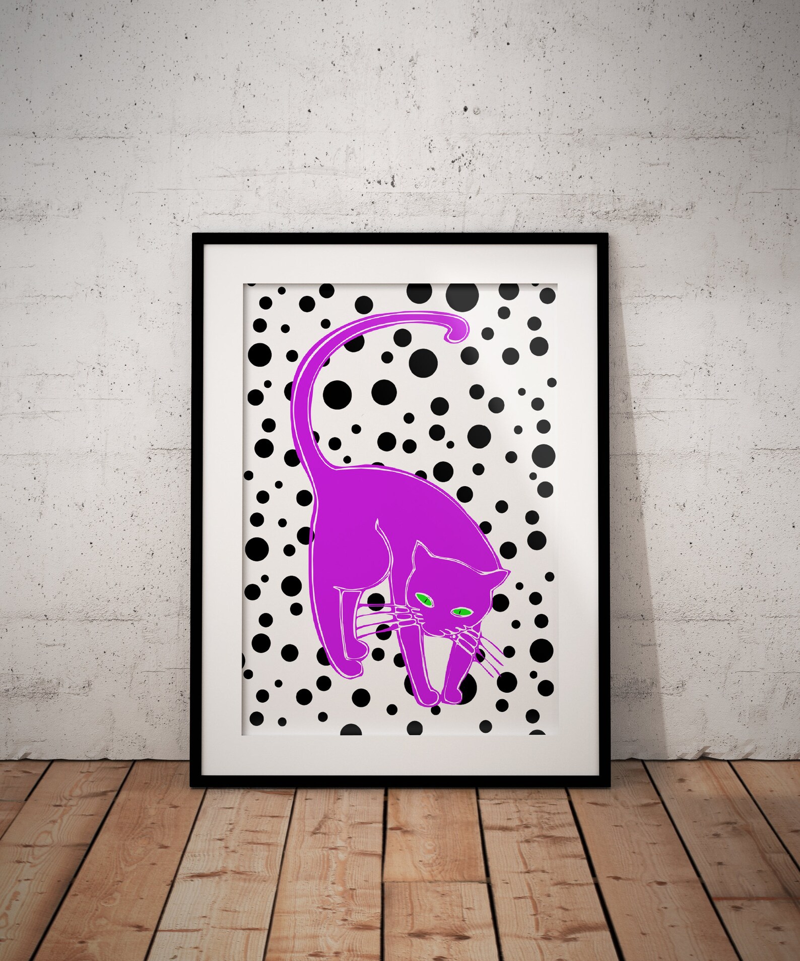 Catprint Japanese Modern Art Print Giclee Prints - Etsy