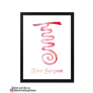 Reiki Prints - Fire Serpent Symbol Print - Prints for Healing - Etsy