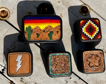 Large Jewelry Box, Jewelry Case, Leather Jewelry Box, Punchy, Tooled ...