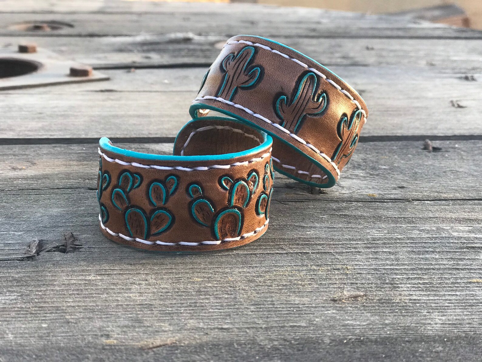 Custom Tooled Leather Cuff Bracelet - Etsy