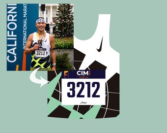 Marathon Runner Card - Etsy