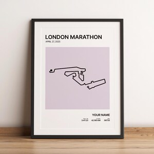 London Marathon Personalized Running Poster — Running Print, Marathon ...