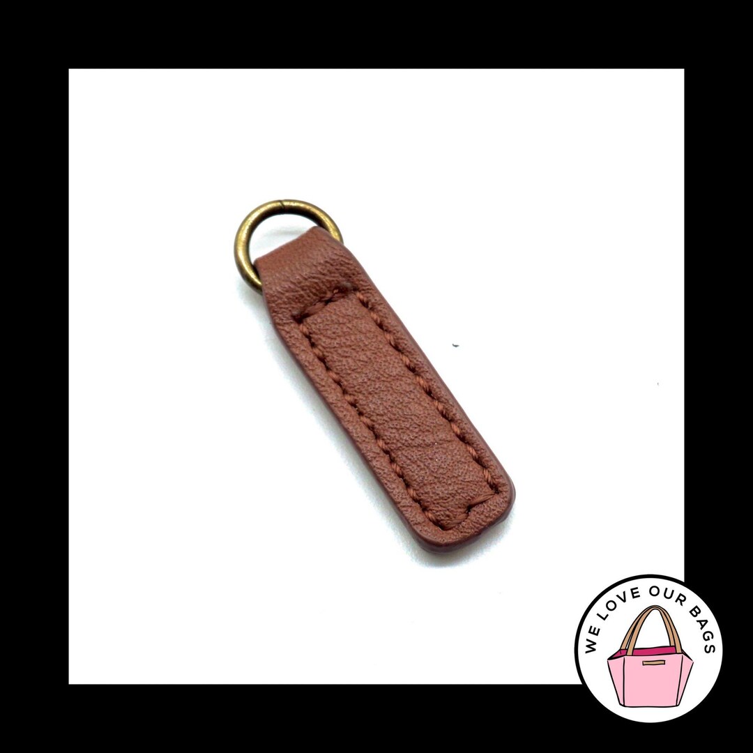Vintage COACH ZIPPER PULL Brown Leather Strap Brass Purse Bag Wallet ...