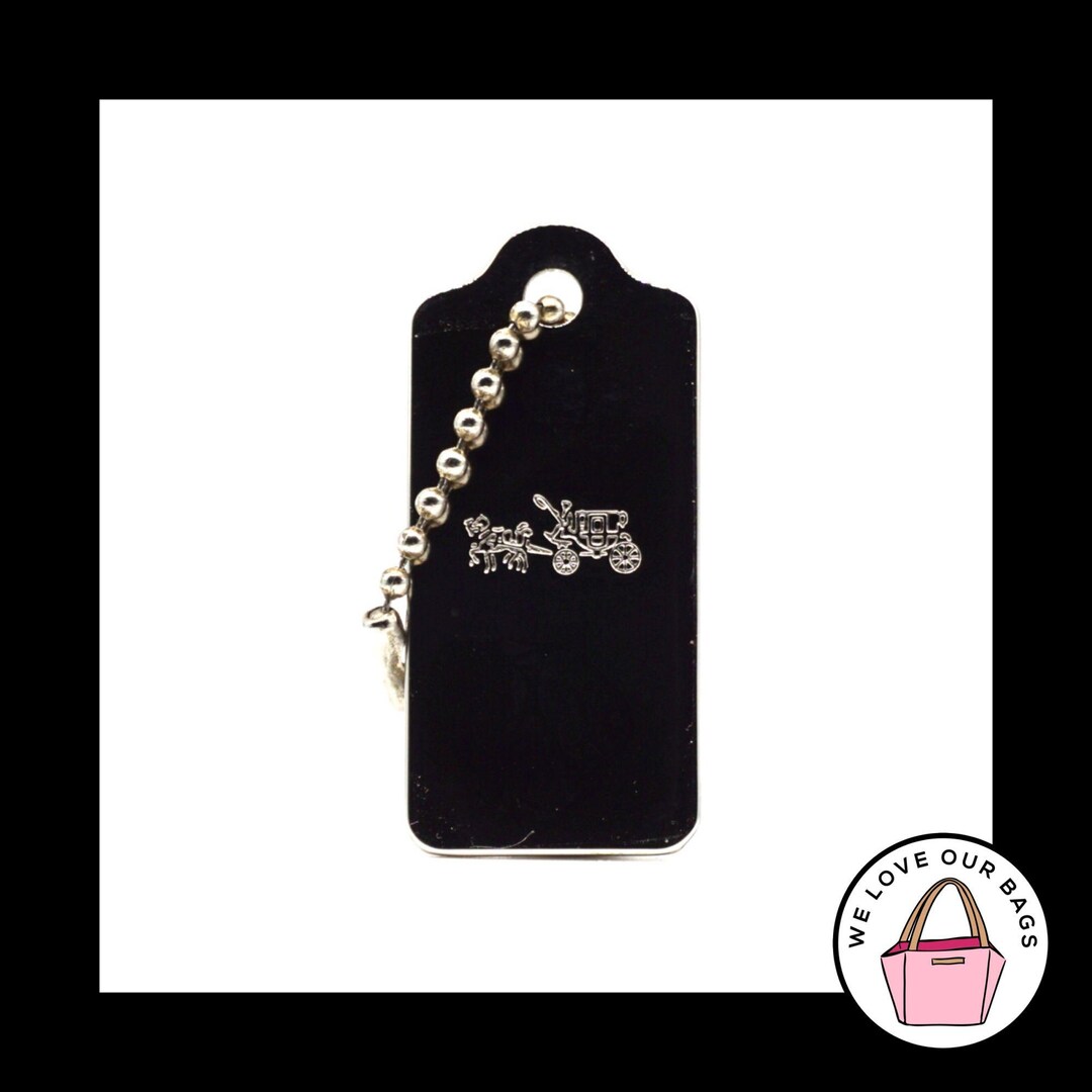 Rare COACH HORSE CARRIAGE Silver Nickel Metal Fob Bag Charm Keychain ...