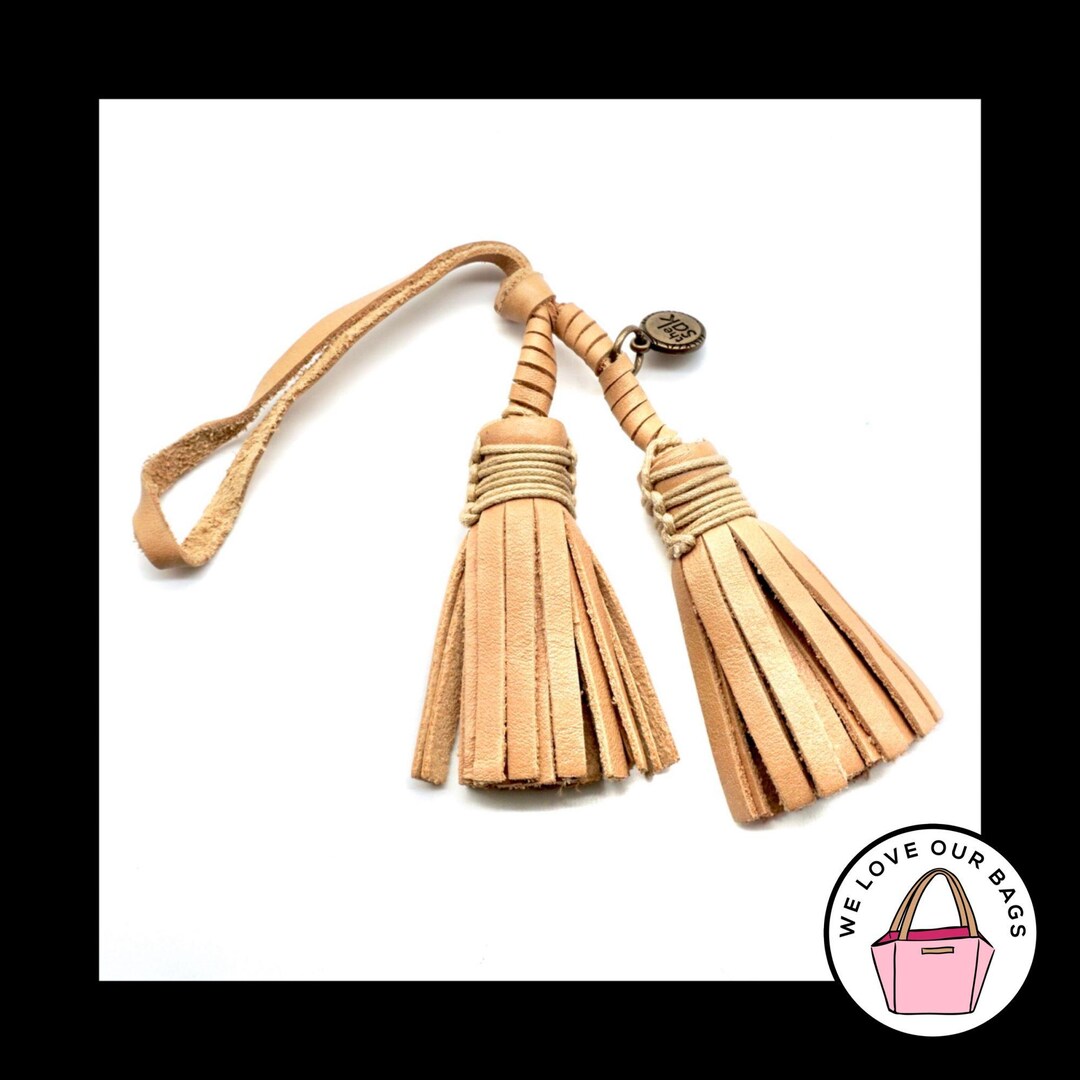 THE SAK Light Brown Saddle Leather Loop Strap Fob Bag Charm Keychain ...