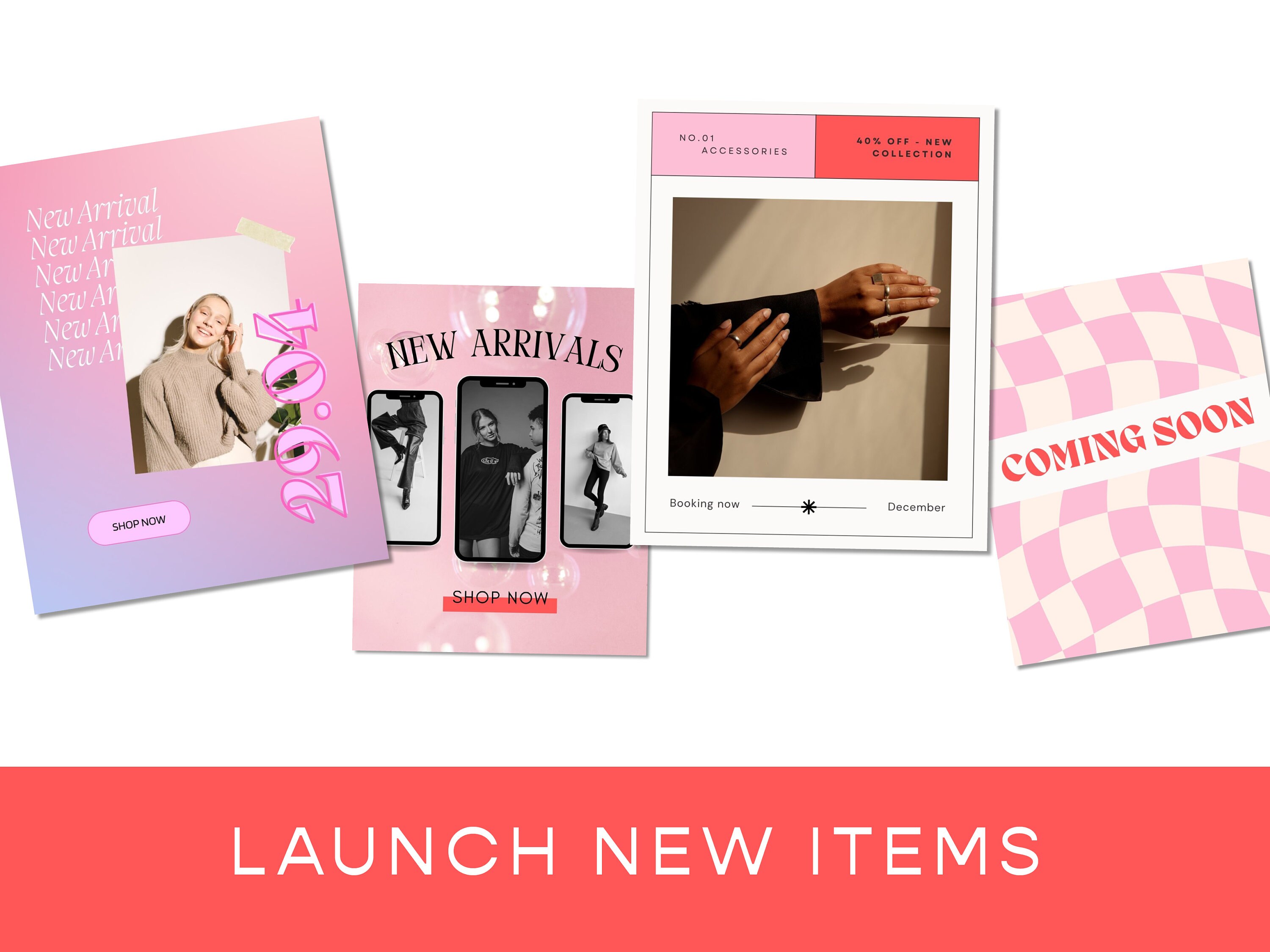 50 Canva Instagram Template | Hot Pink Design | Portrait Size Insta ...